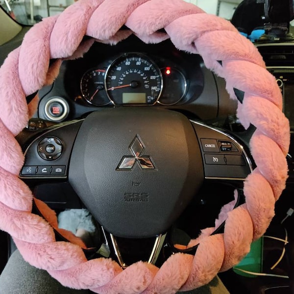 Short Plush Spiral Steer Wheel Cover, Universal Winter Warm Wheel Cover ...