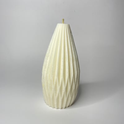 Ribbed Triangle Taper Candle Mold for Making Striped Column Soy Wax ...