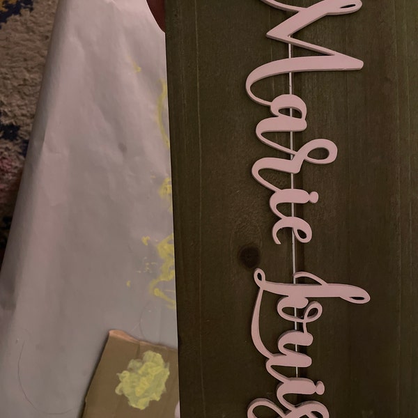 Custom Script Word Cutout-multiple Sizes- Wood Craft Supply - Hanging ...