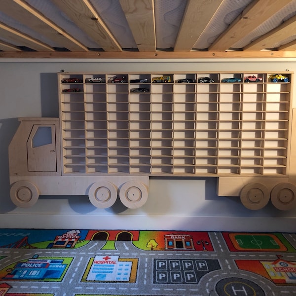 Whole Set of Toy Car Storage Truck Trailer 220 Sections, Shelf, Garage ...