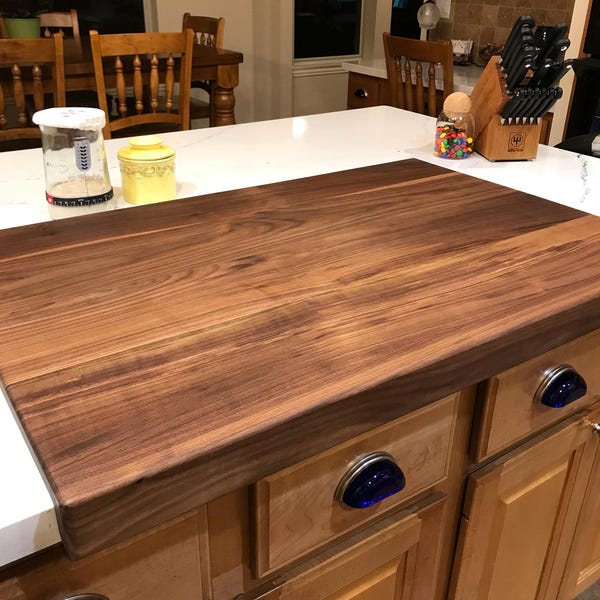 Walnut Dough Board/ Hardwood Cutting Board With Lip/housewarming ...