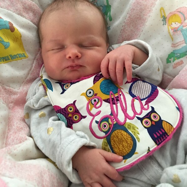 DIGITAL FILE for 3 Sizes Adorable Large ITH Hoop Baby Bibs Project ...