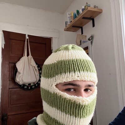 Knitted Balaclava Single Color - Etsy