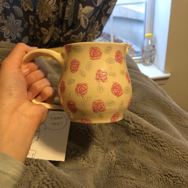 Handmade Ceramic Thumb Cup Indent Mug Pinch Tumbler 12 Oz Ounce - Etsy