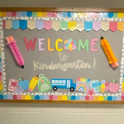 Pastel Doodles Bulletin Board Border Set Pastel Classroom Decor ...