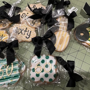 Custom Number Assortment Cookies Set of 6 Crunchy Shortbread Cookies ...