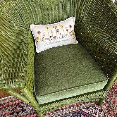 Country Christmas Garden Pillow: Red cottage Style - Etsy