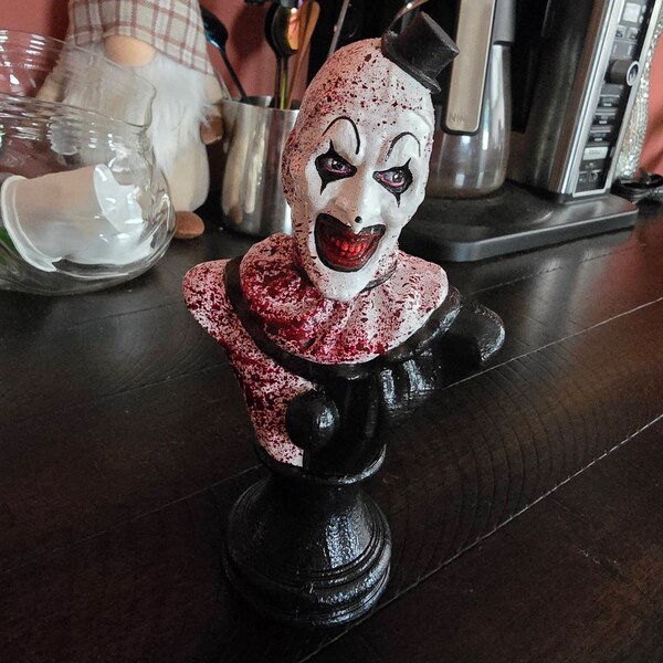 Terrifier Horror Movie Bust Art the Clown Figure Dark Decor Terrifier ...