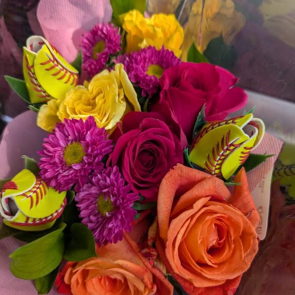 Softball Roses, Sports Rose, Basketball Baseball Soccer Volleyball ...