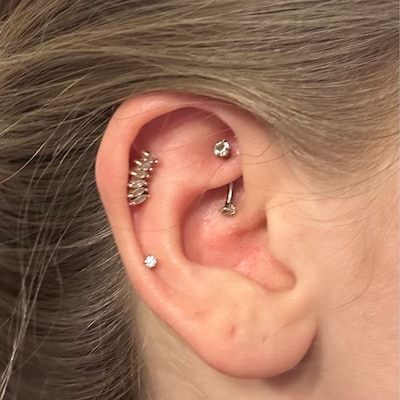 Threadless Push Pin Flat Back Labret 16G/18G/20G Stud Earrings Titanium ...