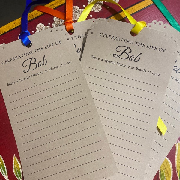 Set of 12 Handmade Share a Memory Tree Tags for Memorial - Celebration ...