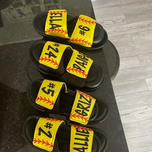 Personalized Custom FASTPITCH SOFTBALL Slides Flip Flops Sandals ...