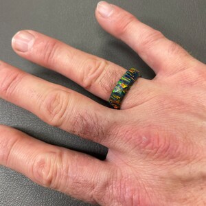 Black Fire Opal Glowstone Ring - Etsy
