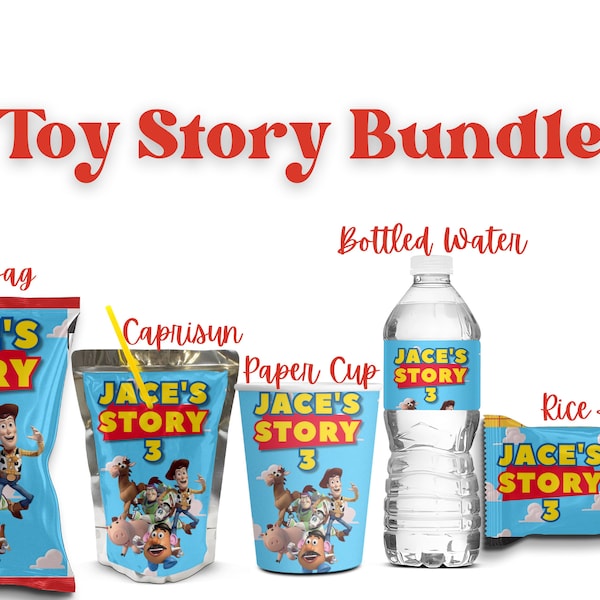 Party Favor MEGA Mockup Bundle, Chip Bag, Water Bottle, Chocolate Bar ...
