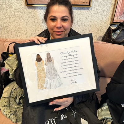 Personalized Bride and Mother Portrait Art DIGITAL Mother of Bride ...