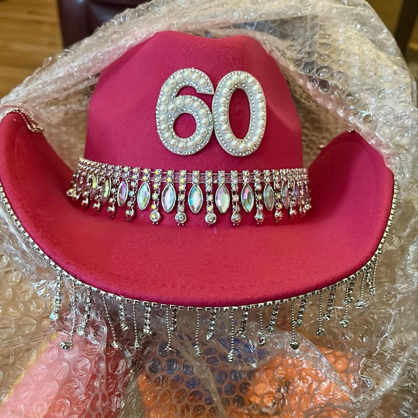 Birthday Cowboy Hat, 40fest, Festival Hat, Birthday Hat, Milestone ...