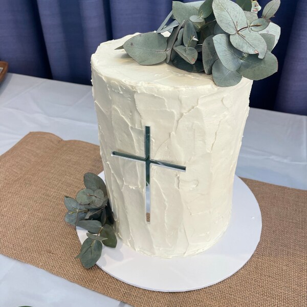 Religious Cross Cake Charm - Cake Decoration for Christening ...
