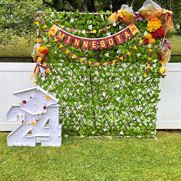 Maroon and Gold Graduation Party Bunting, Burgundy and Yellow Triangle ...