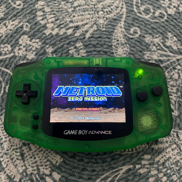 Lime Green Game Boy Advance GBA Console With Ips V5 Backlit LCD Mod - Etsy