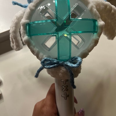 Engenebong, Pink Bunny Enhyphen Crochet Fluffy Lightstick Cover - Etsy