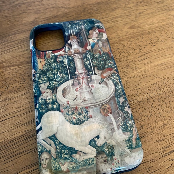 Medieval Art Unicorn in Captivity Tough Phone Case | Renaissance ...