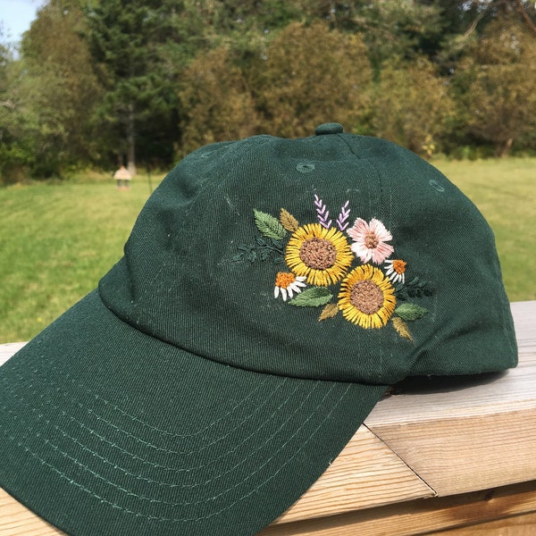 DIY Embroidered Hat Kit: Spring Flowers - Etsy