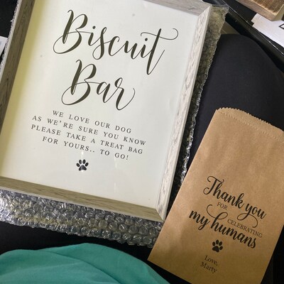 Biscuit Bar Sign Dog Treat Sign for Wedding Wedding Dog - Etsy