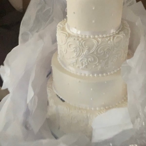 Four Tier Swirl and Dot Faux/fake Wedding Cake - Etsy