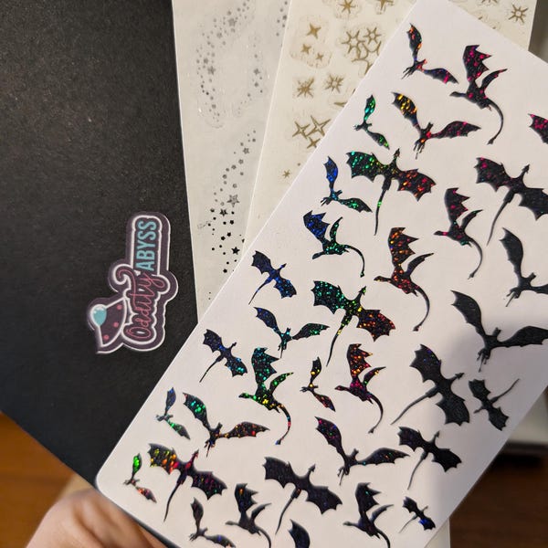 Y2K Stickers Holographic Sparkle Sticker Set - Foil Glitter Tiny ...