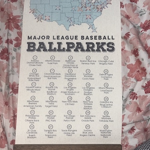 MLB Checklist With Pen, US Baseball Bucketlist, Travel Adventure, Check ...