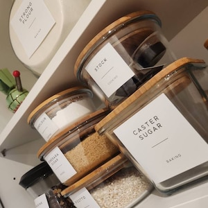 Extra Large Wide Mouth Glass Kitchen Storage Jar With White Waterproof ...