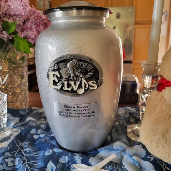 825 Elvis Adult Metal Cremation Funeral Urn - Etsy