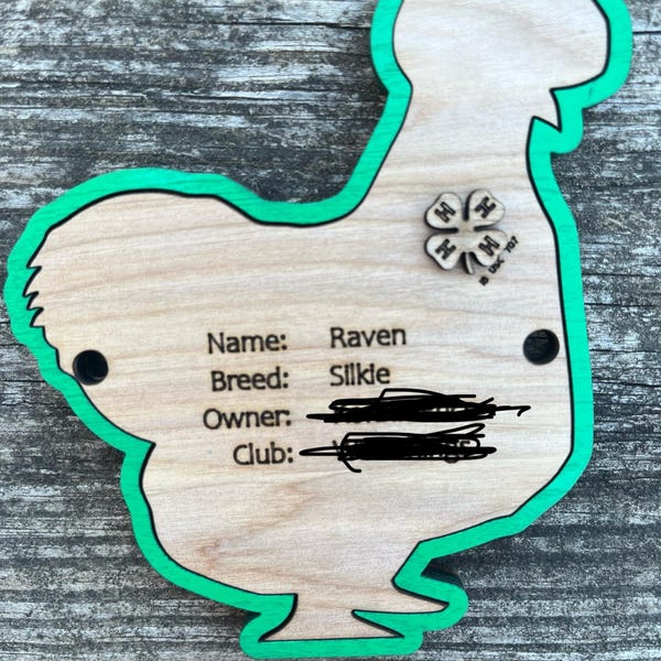 Customizable Market Steer Stall Tag or Name Plate Label for Fairs and ...