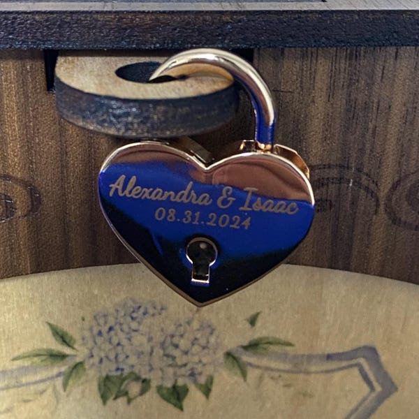 Wedding Lock, Padlock With Key, Heart Lock, Love Lock, Custom Lock ...
