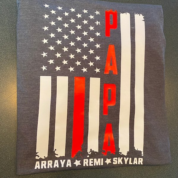Papa Cut File | Stripe Flag | SVG PNG Dtf | Digital Cut File | Father's ...