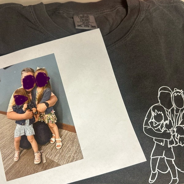 Custom Portrait Shirt, Comfort Colors Custom Portrait From Photo ...
