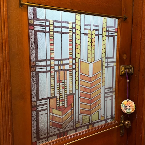 Custom Size Stained Glass Window Film Frosted Privacy Static Cling ...