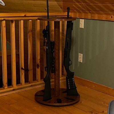 Corner Gun Rack 6-gun Oak Rifle / Shotgun Display - Etsy