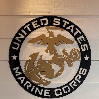 US Marine Corps Metal Sign Authorized Seller for USMC Logo USMC Sign ...