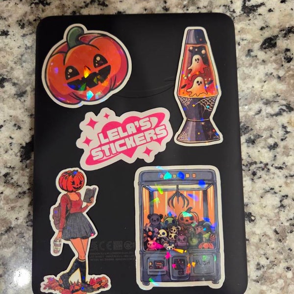 Spooky 70s Lava Lamp Halloween Sticker in Purple | Holographic Creepy ...