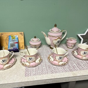 Green Pink or Blue Porcelain Witch Tea Set 7 or 11 Pieces. - Etsy
