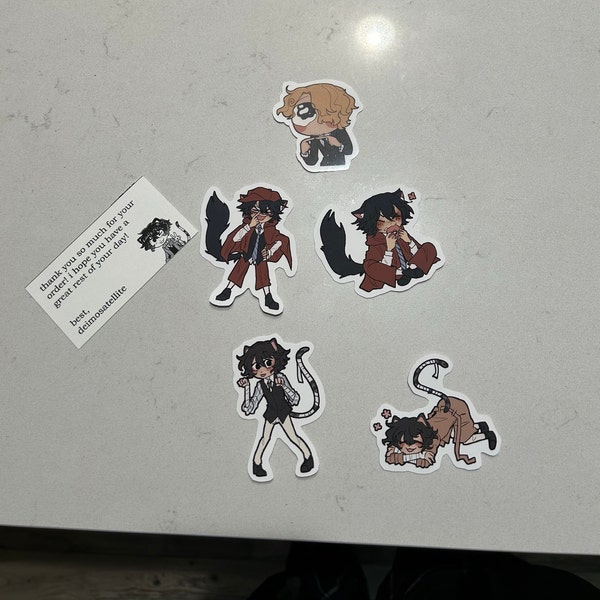 Bungou Stray Catboy Vinyl Stickers - Etsy
