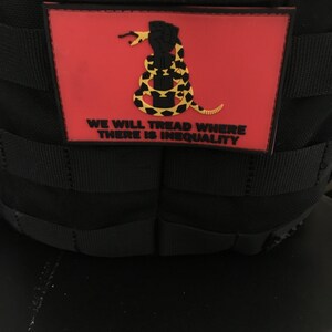 We Will Tread Where There is Inequality PVC Patch With Hook and Loop ...
