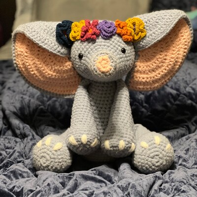 Everly the Elephant Crochet PDF Pattern ONLYENGLISH - Etsy