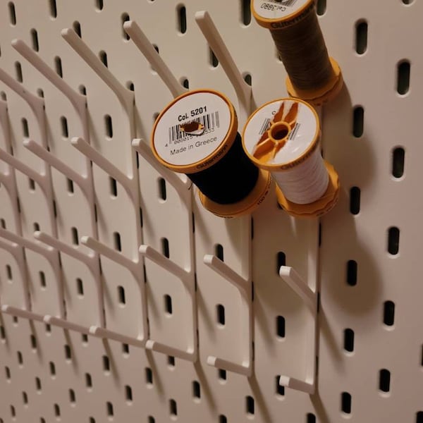 Skadis or Uppspel Pegboard Thread Spool Holder 500m/1000m - Sewing ...