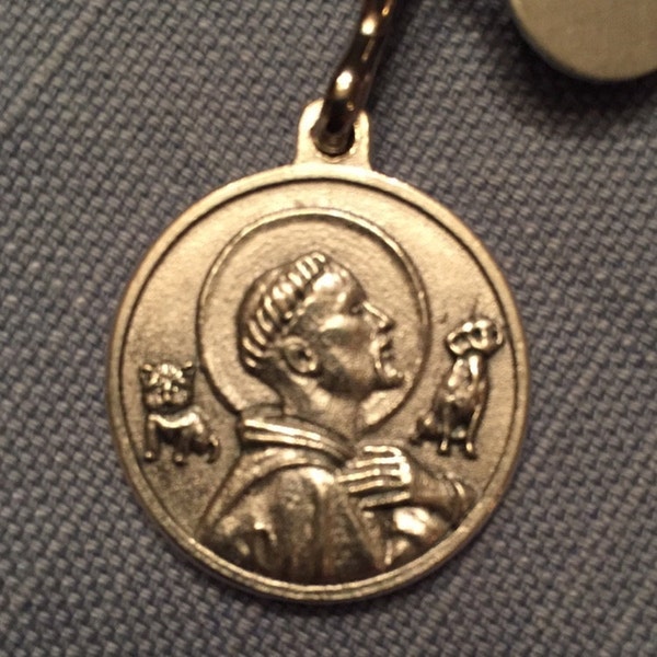 St Francis Pet Medal, Protect My Pet, Dog or Cat Medal With Snap Ring ...