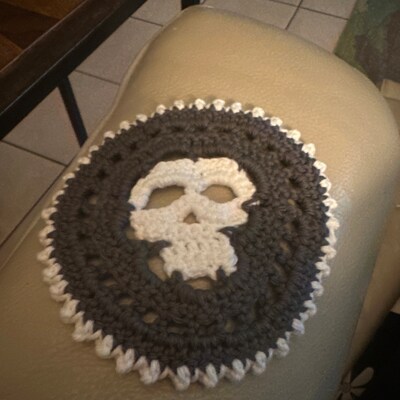 Crochet Pattern Mr Bones Skull Coaster Digital PDF - Etsy