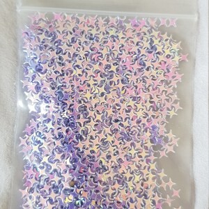 Iridescent Purple Four Point Stars Shape Glitter 4mm Star - Etsy