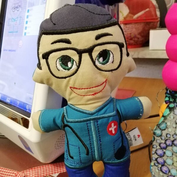 ITH Heroes: Male Essential Worker Plush Doll Toy 5x7 6x10 8x12 Machine ...