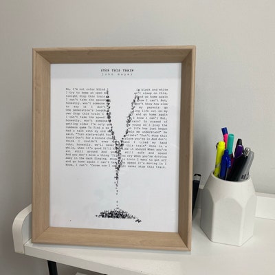 John Mayer Stop This Train Lyrics Poster 8 X 10 - Etsy